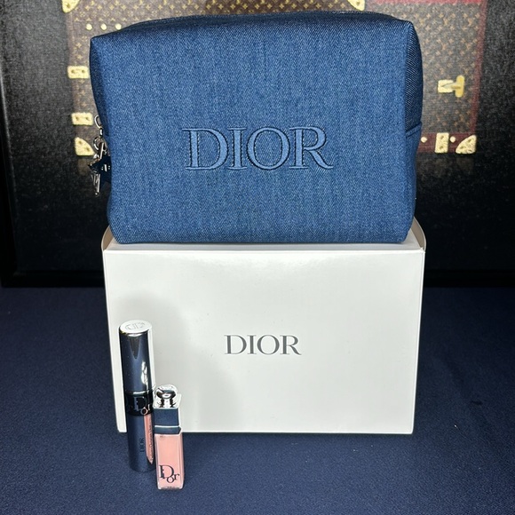 Dior | Bags | Dior New Denim Cosmetics Pouch W Deluxe Samples | Poshmark